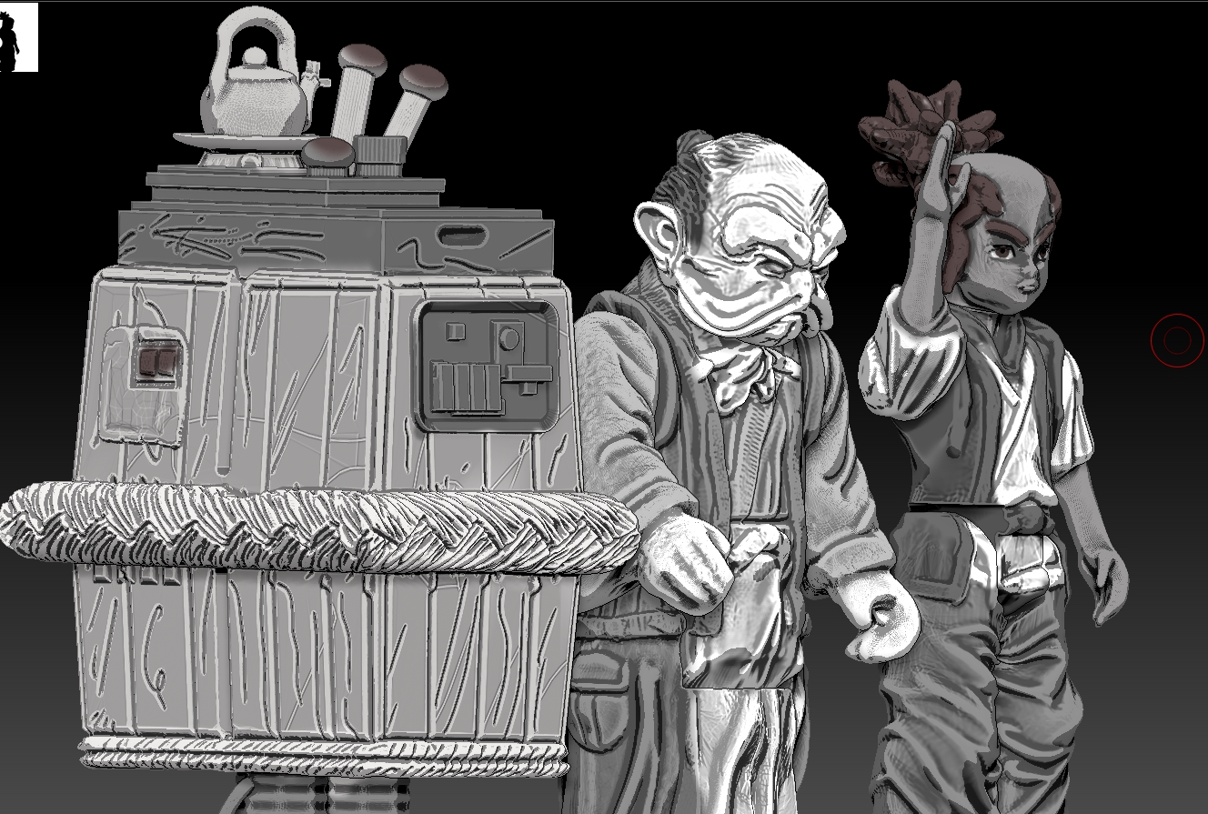 ⭐ STAR WARS .STL VISIONS, THE OLD MAN, THE BOSS AND THE GONK OBJ ...