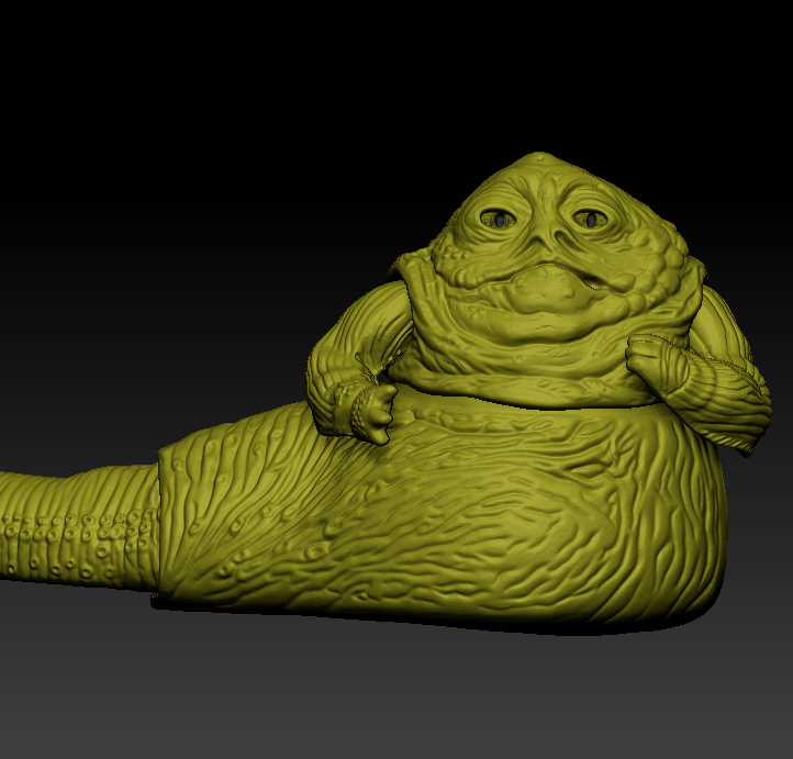 ⭐ star wars .stl jabba the hutt .3d action figure .obj kenner style.・文件 ...