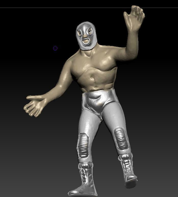 🤼 El Santo : The silver masked one, Mexican toy wrestler.・ OBJ File for ...