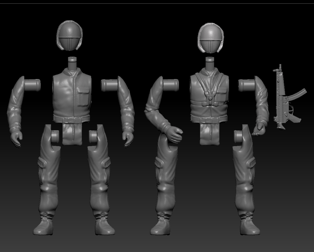 🦑 Squid Game .STL Staff Action Figure .3d VINTAGE Style・ 3D File for ・Cults