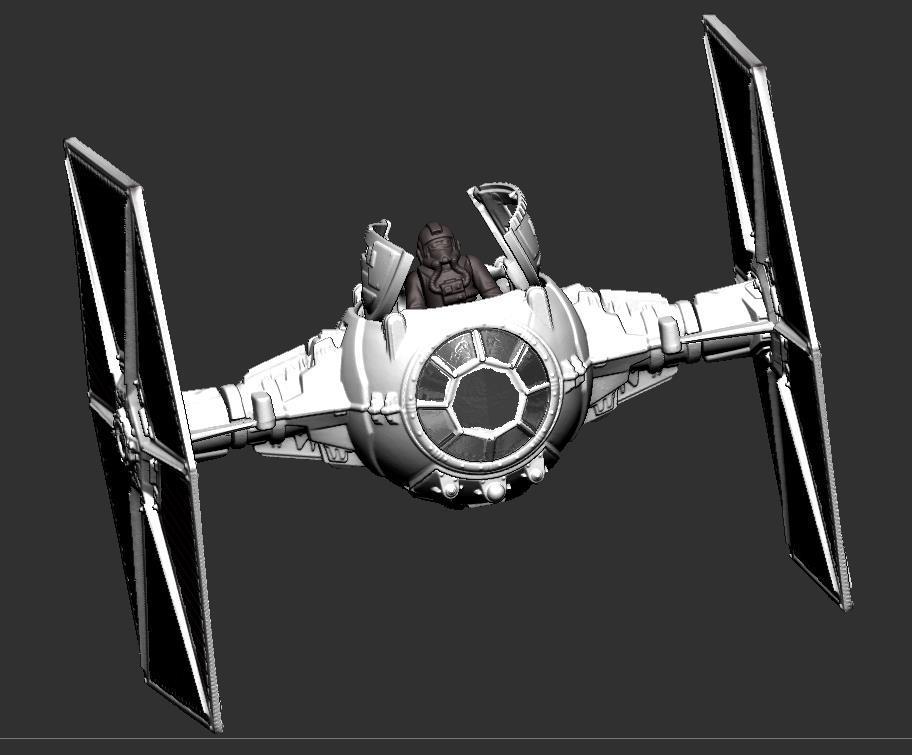 ⭐ Star Wars .stl Tie Fighter and Spare Parts .3D action figure .OBJ ...
