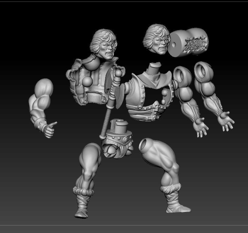 3D file Fake-Man Action Figure MOTU Style 🗡️ ・3D print design to ...