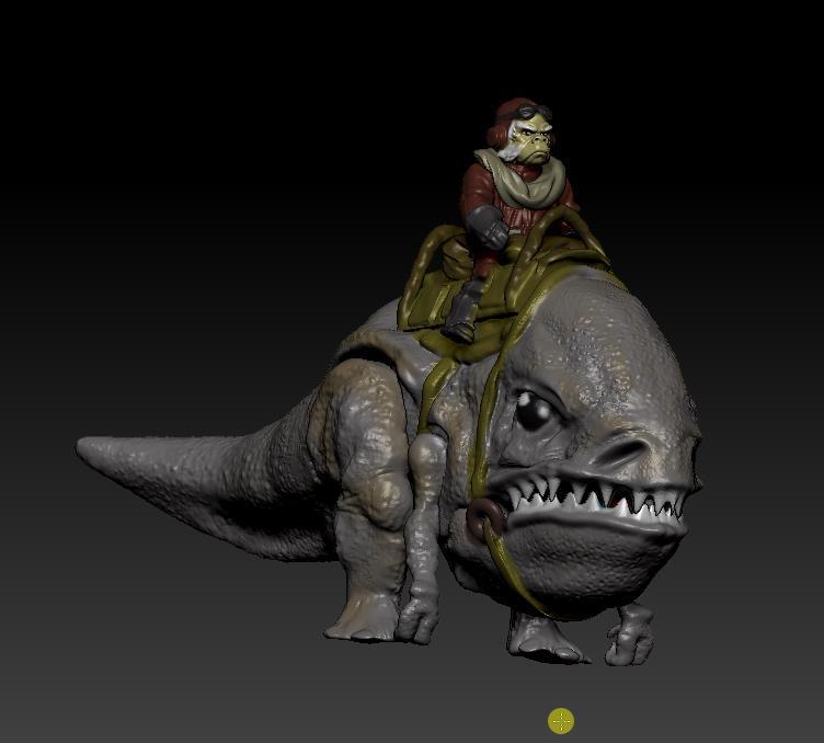 3D file STAR WARS .STL THE MANDALORIAN BLURG OBJ. KENNER STYLE ACTION ...