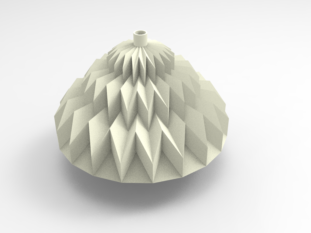 STL file lamp lamp origami folded faceted origami lamp 🔦・3D print ...