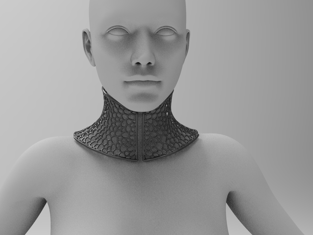🎨 neck voronoi neck clothe cosplay・ STL File for ・Cults