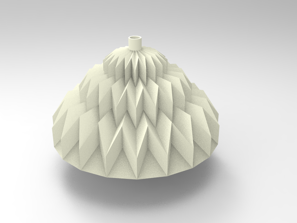 STL file lamp lamp origami folded faceted origami lamp 🔦・3D print ...