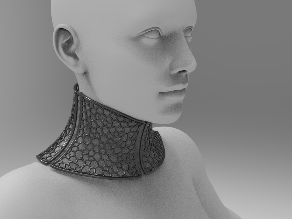 🎨 neck voronoi neck clothe cosplay・ STL File for ・Cults