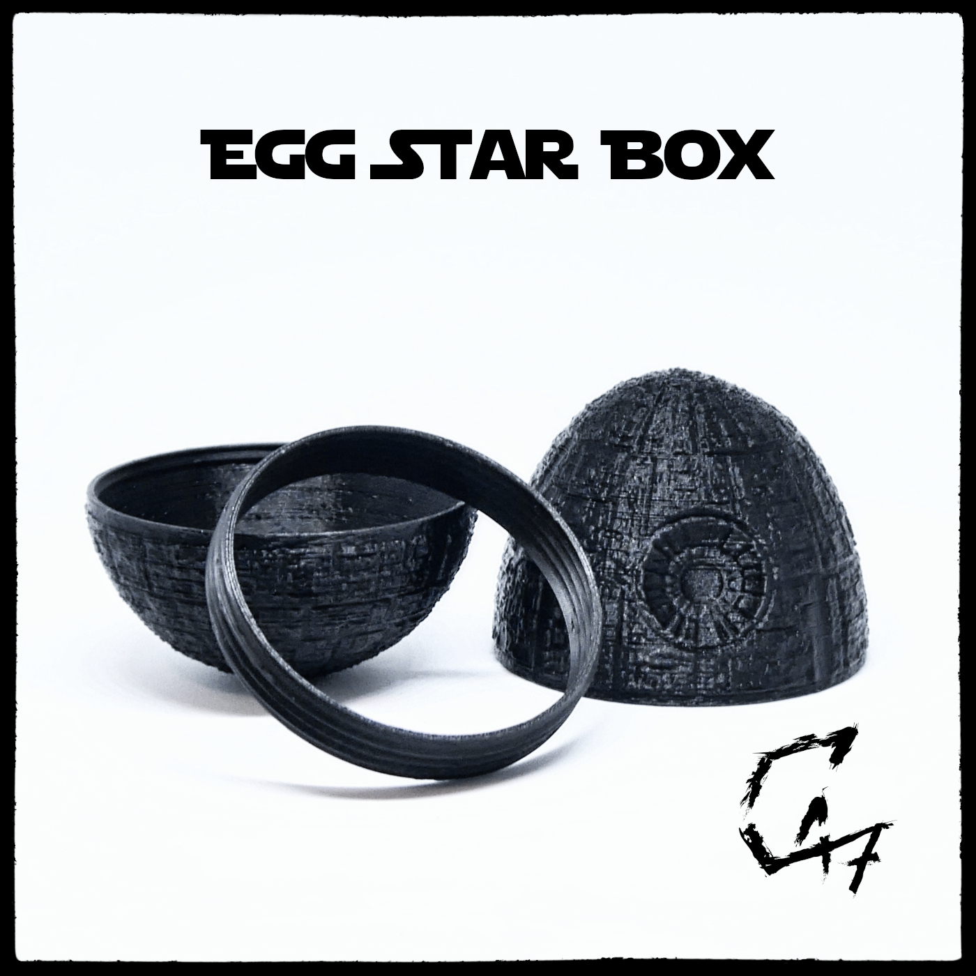 🥚 Egg Star Box - Death Star Easter Egg・Free STL File for ・Cults