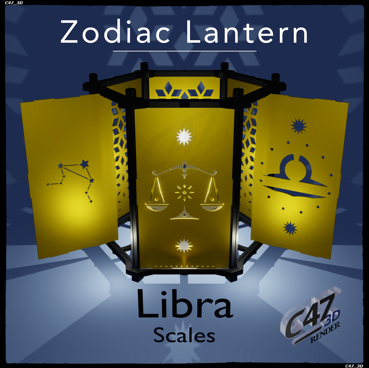 STL file Zodiac Lantern - Libra (Scales) 🏮 ・3D printing model to ...