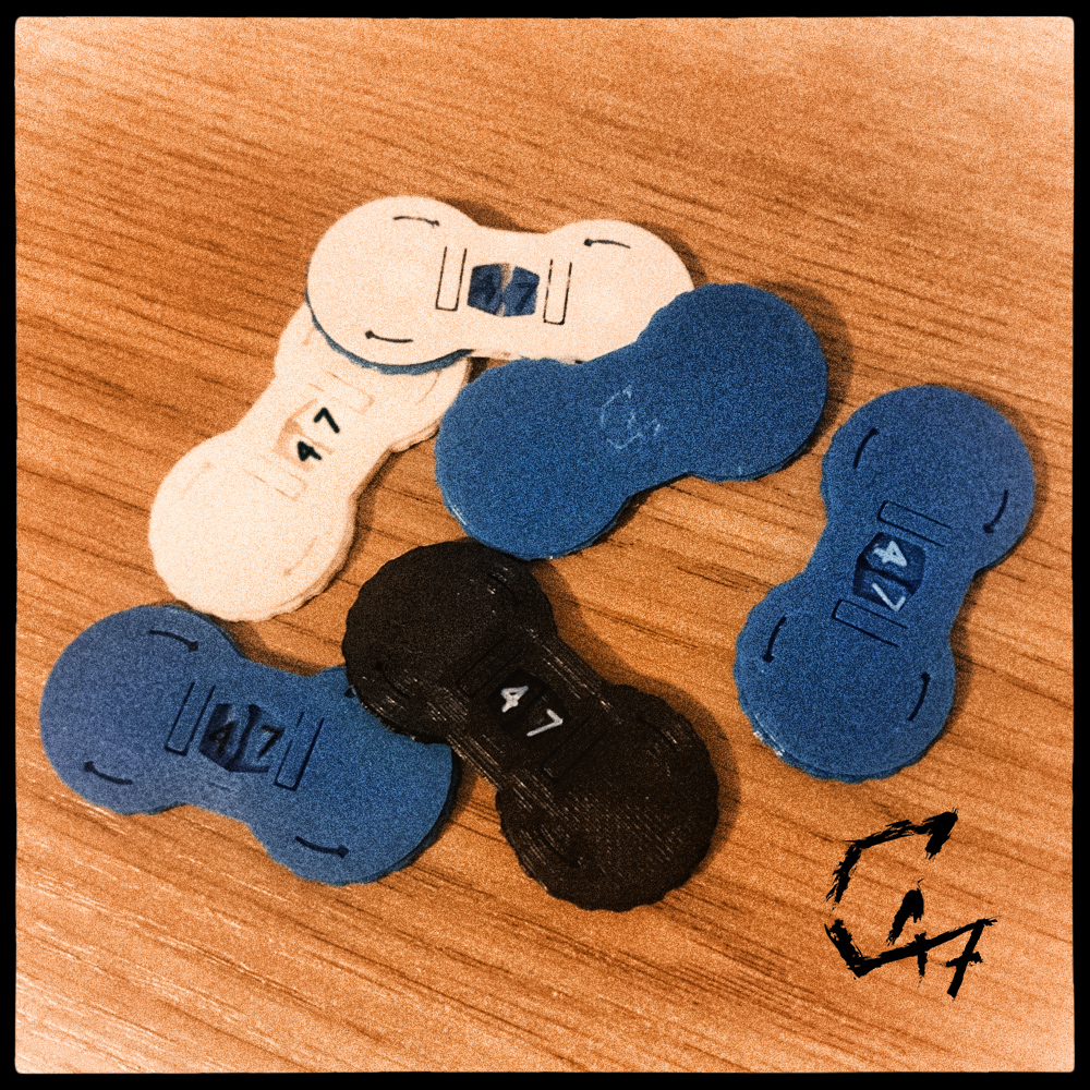 🗝️ Flat life / score counter + keychain・Free STL File for 3D printing・Cults