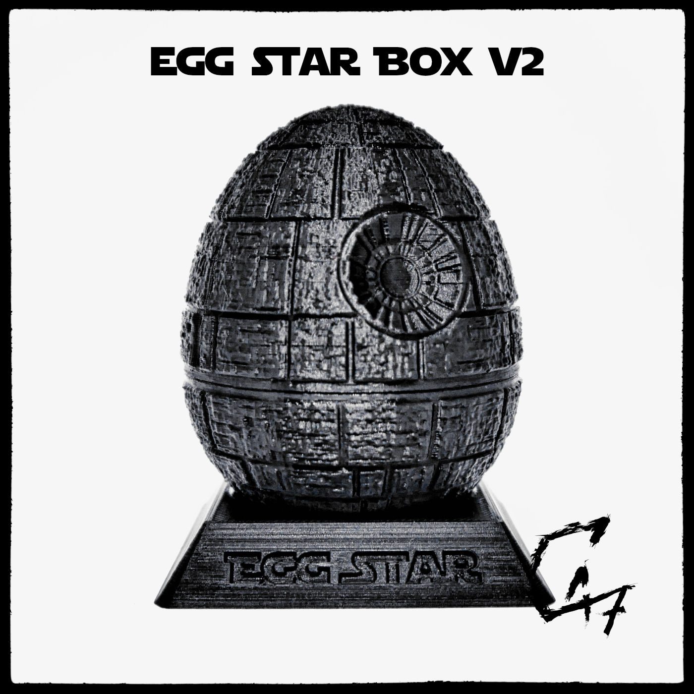 🥚 Egg Star Box - Death Star Easter Egg・Free STL File for ・Cults
