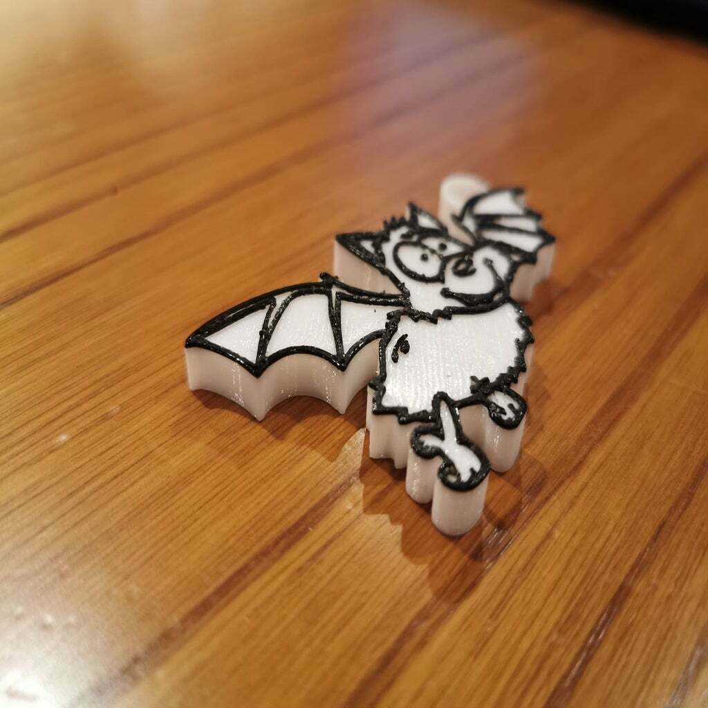 Free STL file Funny Bat Keychain 🦇 ・3D printer model to download・Cults