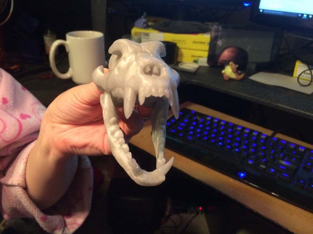 3D printable Boneheads Series 1: Wolf Skull w/ Articulated Jaw - via ...