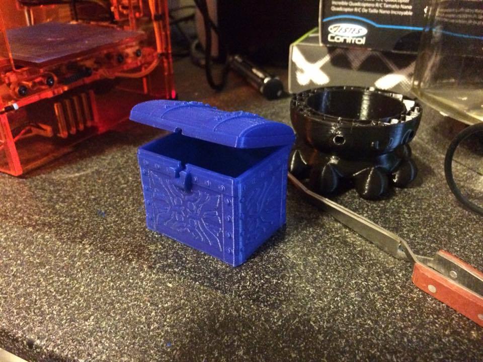 3D printable Treasure Chest Dice Case・Cults