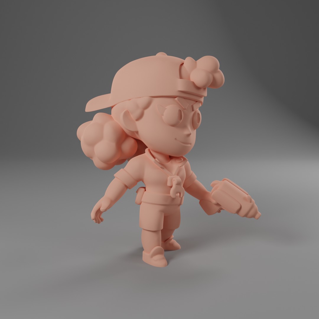 🌃 Meg - Brawl Stars・ STL File for ・Cults