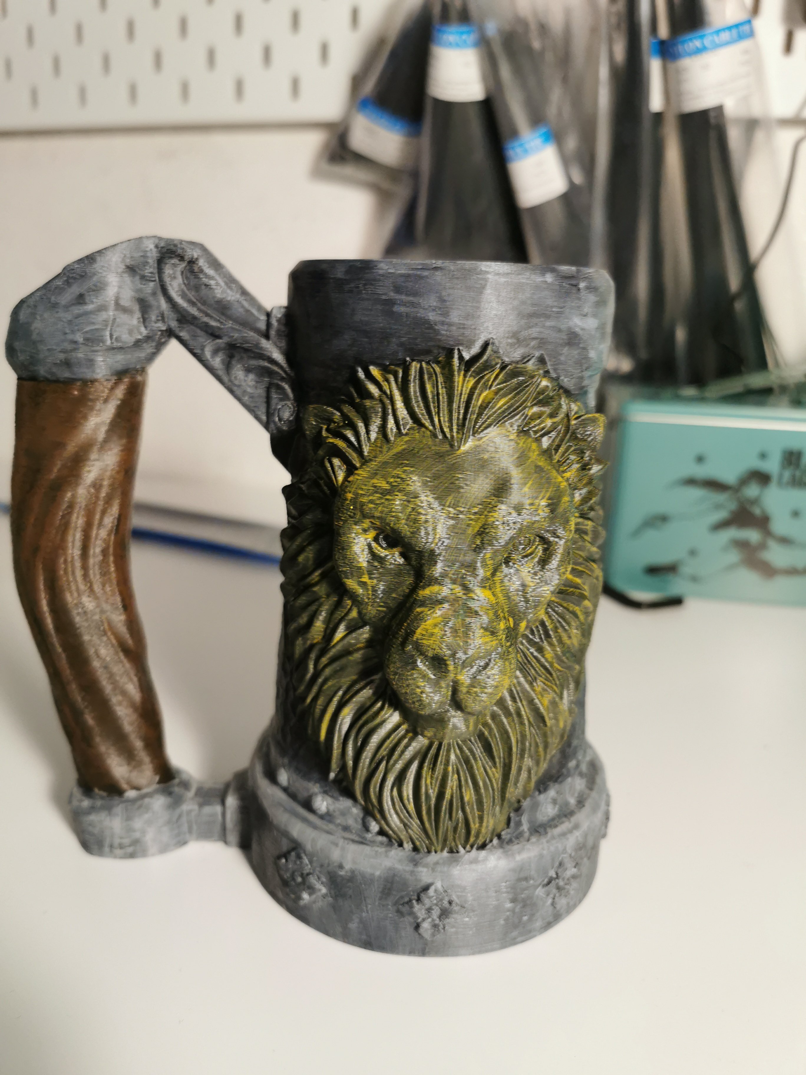 3D printable Mythic Mugs - Lion's Brew - Can Holder / Storage Container ...