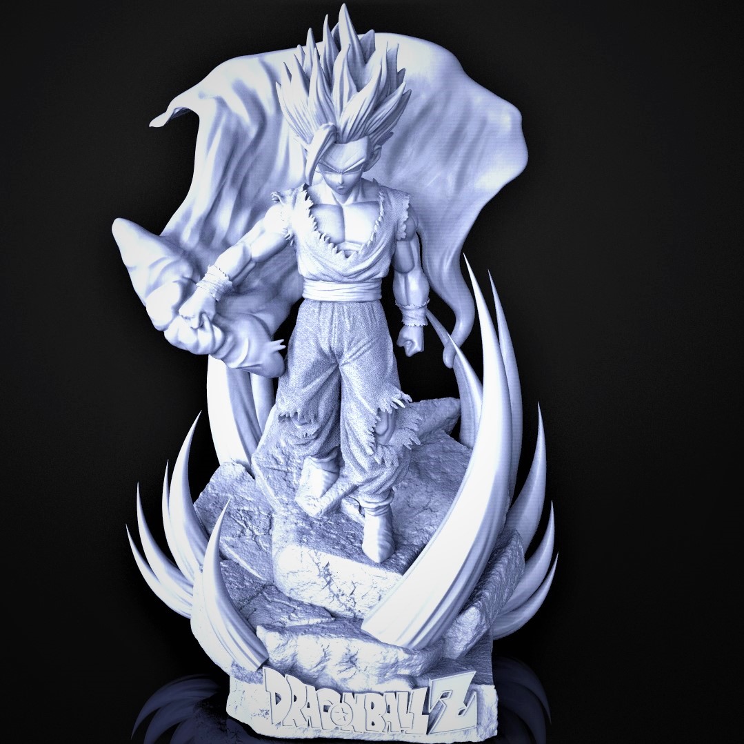 💬 gohan ssj2・ 3D File for 3D printing・Cults