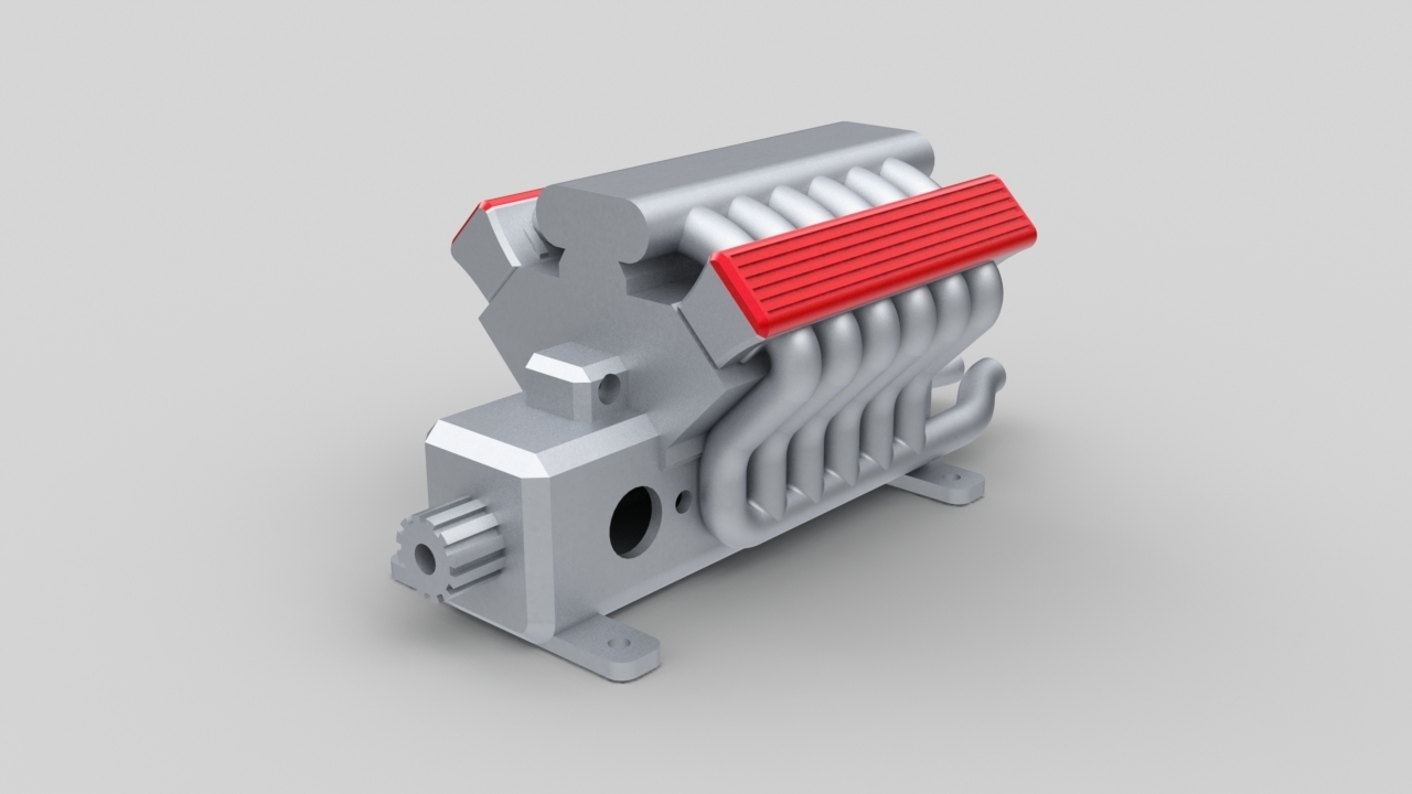 ⚡ V12 Engine cover for dc motor・ STL File for ・Cults
