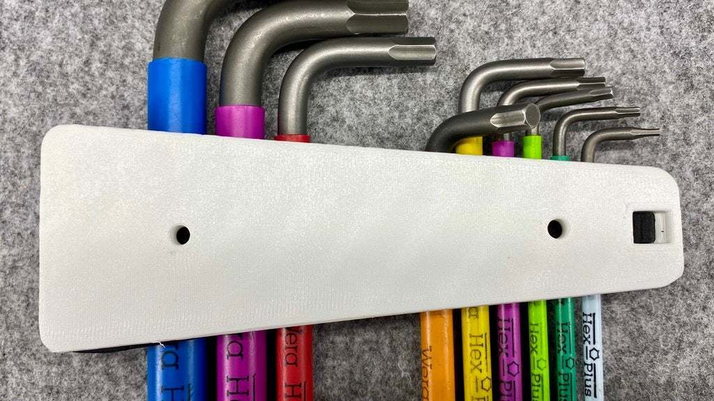 Free STL file Wall Mount for WERA Allen Key HexPlus 🔑 (STEP)・Model to download and 3D print・Cults