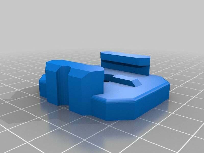 Archivo STL gratis Base de montaje a presión para GoPro con orificio ...