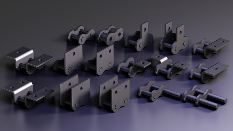 Файл 3D ANSI 40 Roller Chain Attachment Links 🔗 ・Модель для загрузки и ...