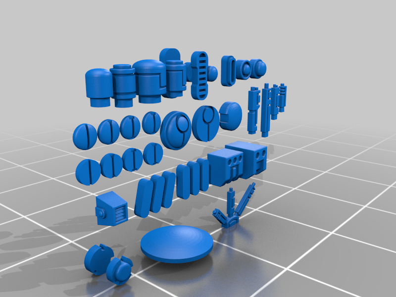 🛰 Space Communist Simple Greebles Pack・Free STL File for ・Cults