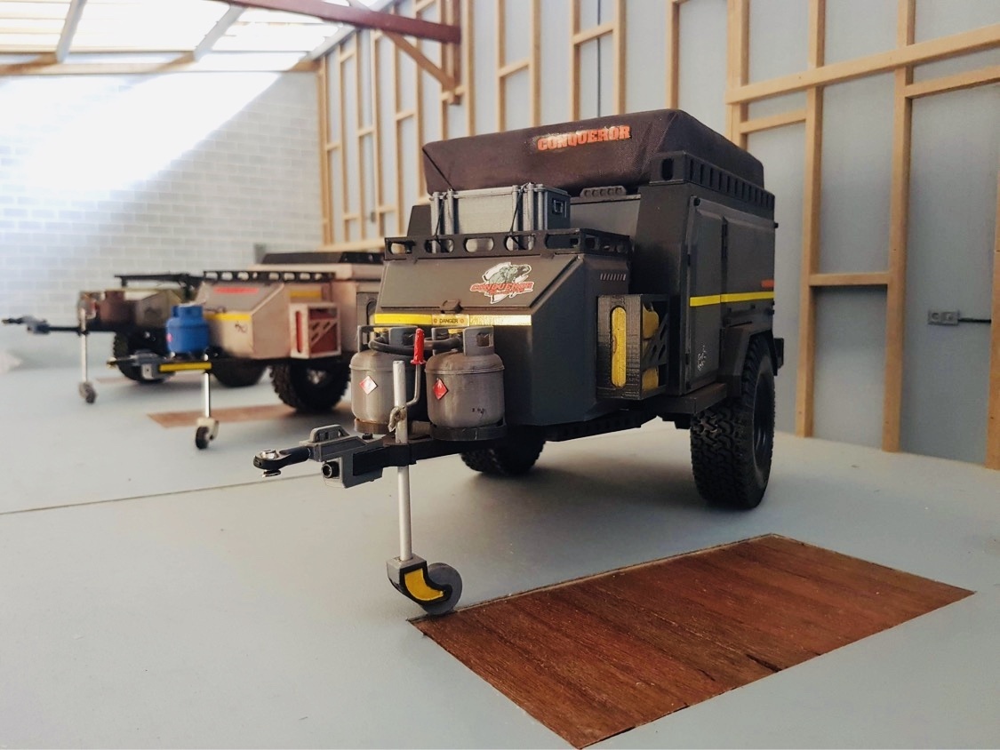 🛞 RC 1/10 SCALE wheel Jockey wheel trailers/caravan/jockey wheel ...