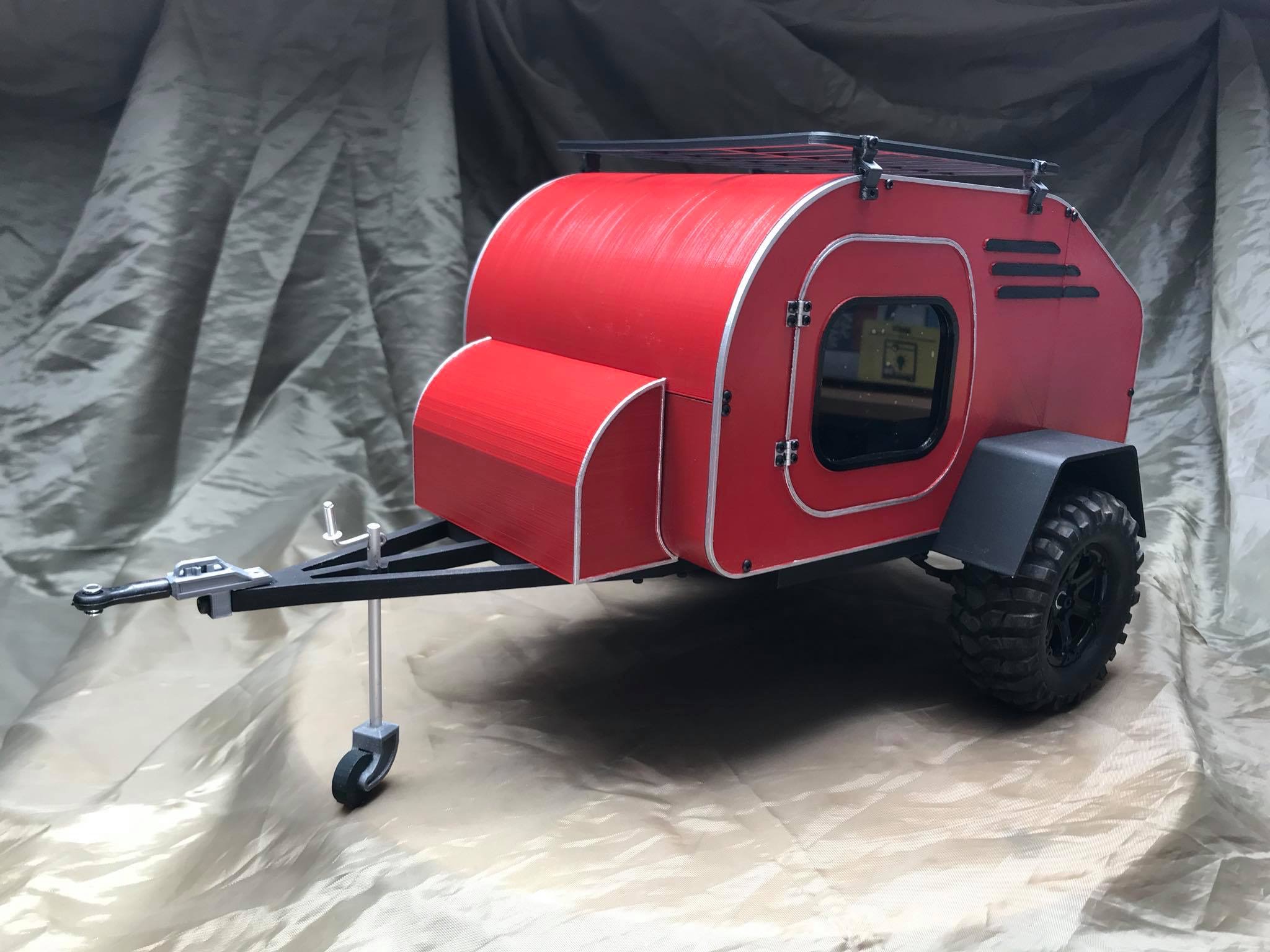 STL file 🦎Rc 1/10 scale camper Teardrop Terradrop off-road caravan ・3D ...