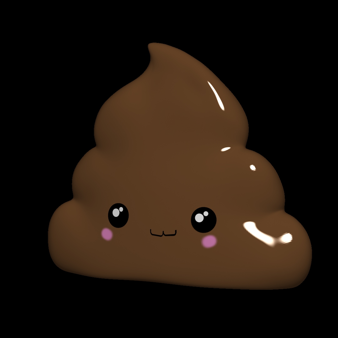 💩 Caca - emoji - shit - popo・Fichier OBJ Gratuit pour ・Cults
