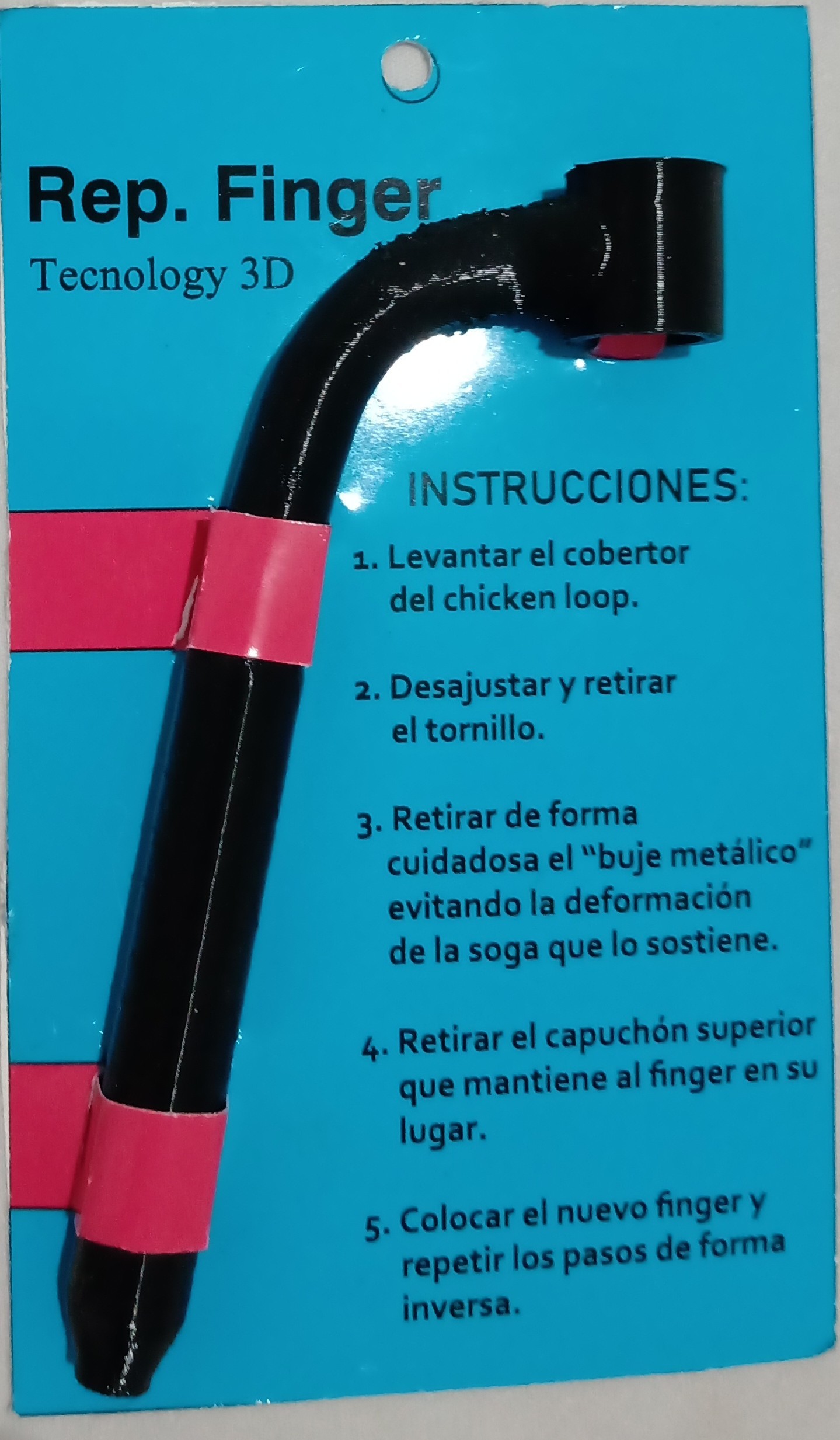 🪁 Generic Finger for Kite surf chicken loop bar・ 3D File for ・Cults
