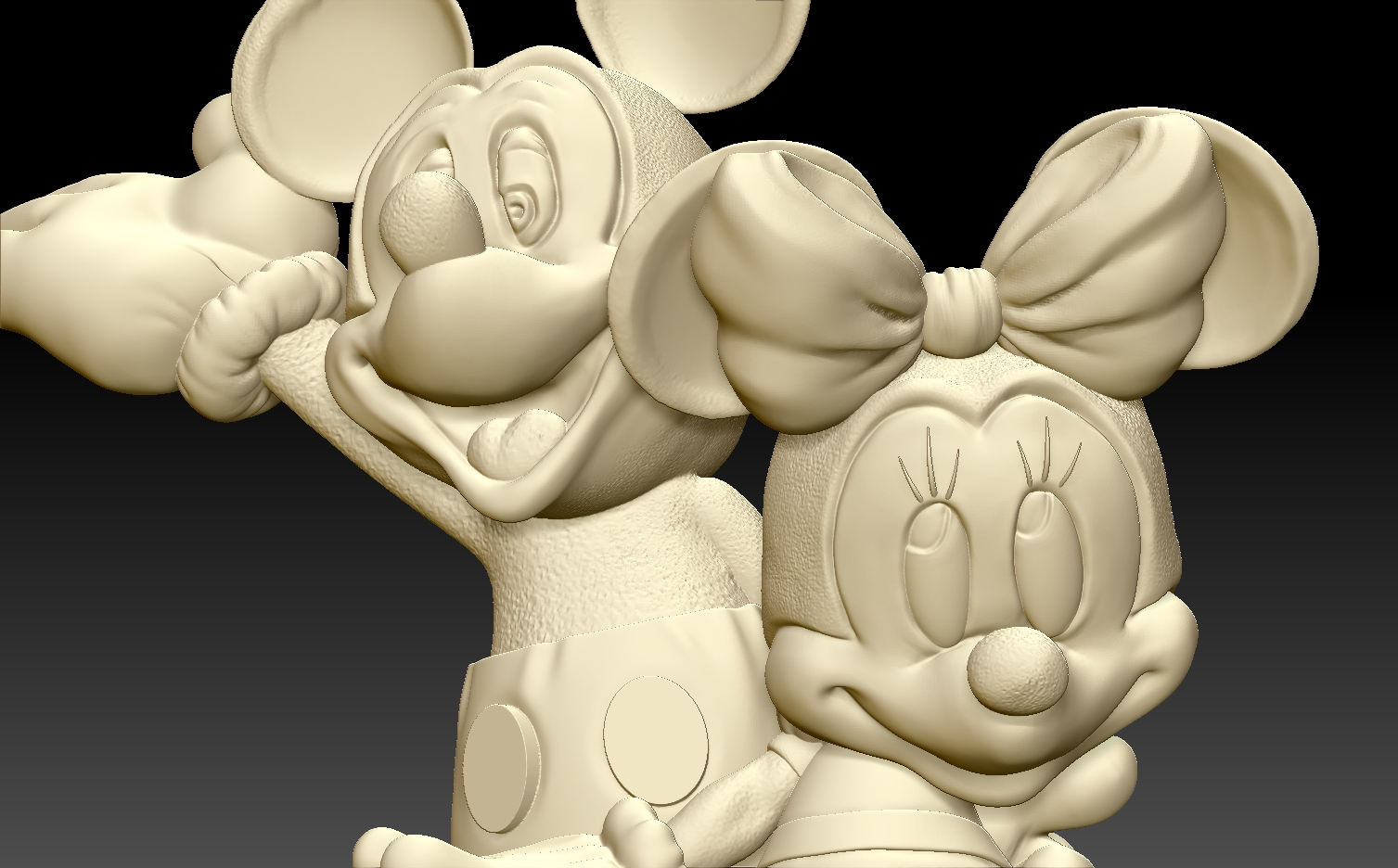 STL file Mickey and Minie mouse together.Love. STL 3D printable 🐁 (OBJ ...