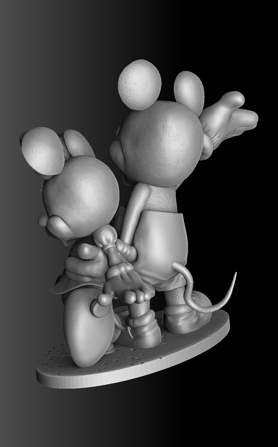 Fichier STL Mickey et Minie mouse pour l'impression 3D stl entier 🐁 ...