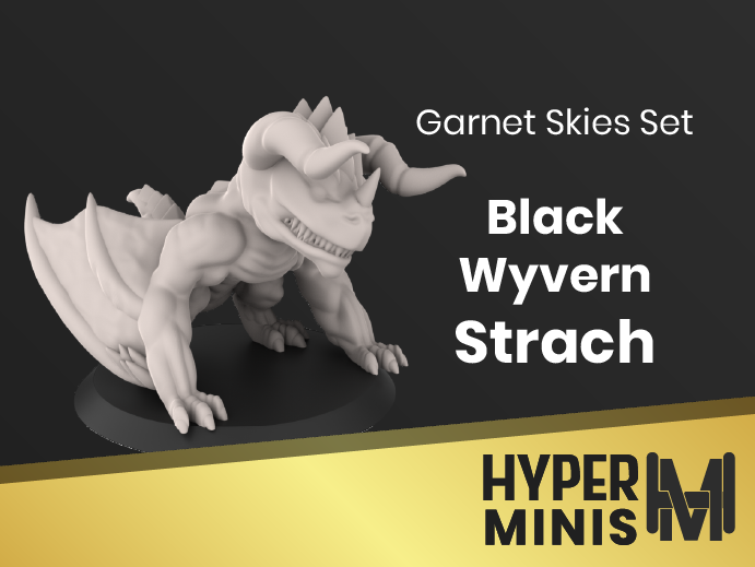 🐉 Chibi Black Wyvern Strach・ STL File for ・Cults