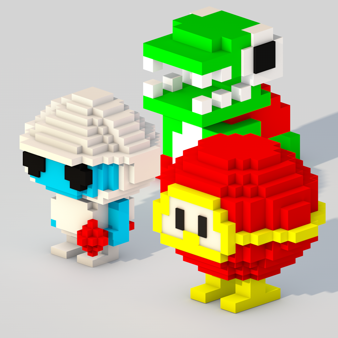STL file Dig Dug Triple Pack 🎮 ・3D print object to download・Cults