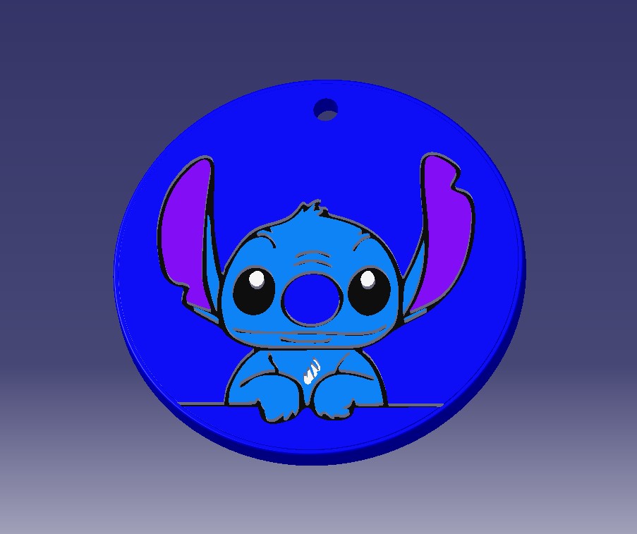 STL file stitch keychain 🗝️ ・3D printer model to download・Cults
