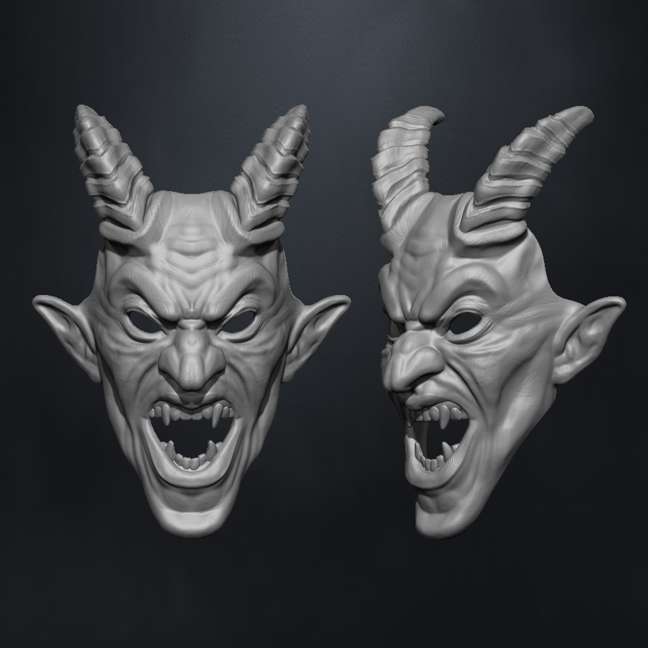 👹 krampus mask・ STL File for ・Cults