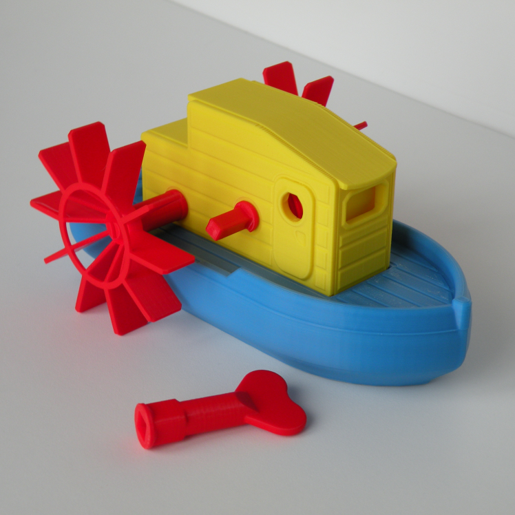 3D file Wind-up boat 🛥️ ・3D printable model to download・Cults