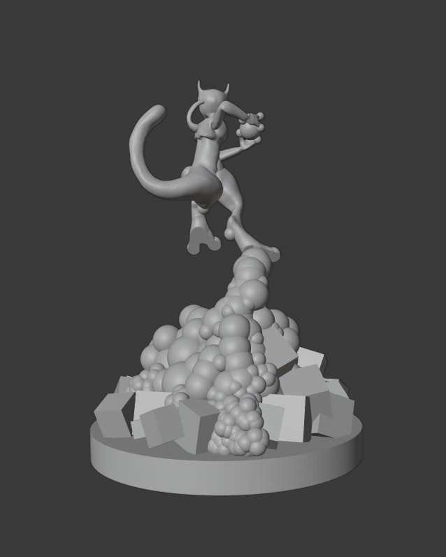 🐉 MewTwo Pokémon・Free STL File for ・Cults