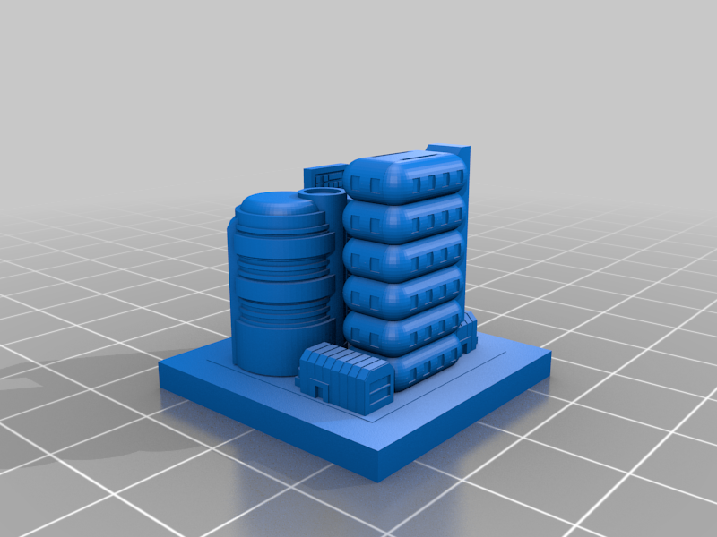 Free STL file GreebleCity Cyberpunk: Futuristic Greeble III 🏛️ ・3D ...