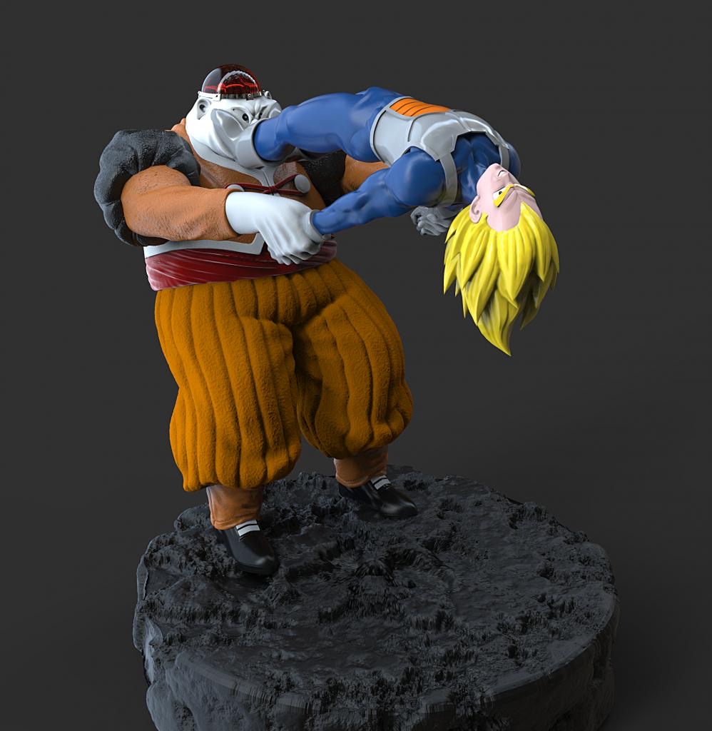 STL file Vegeta vs Android 19 🤖・3D printing template to download・Cults