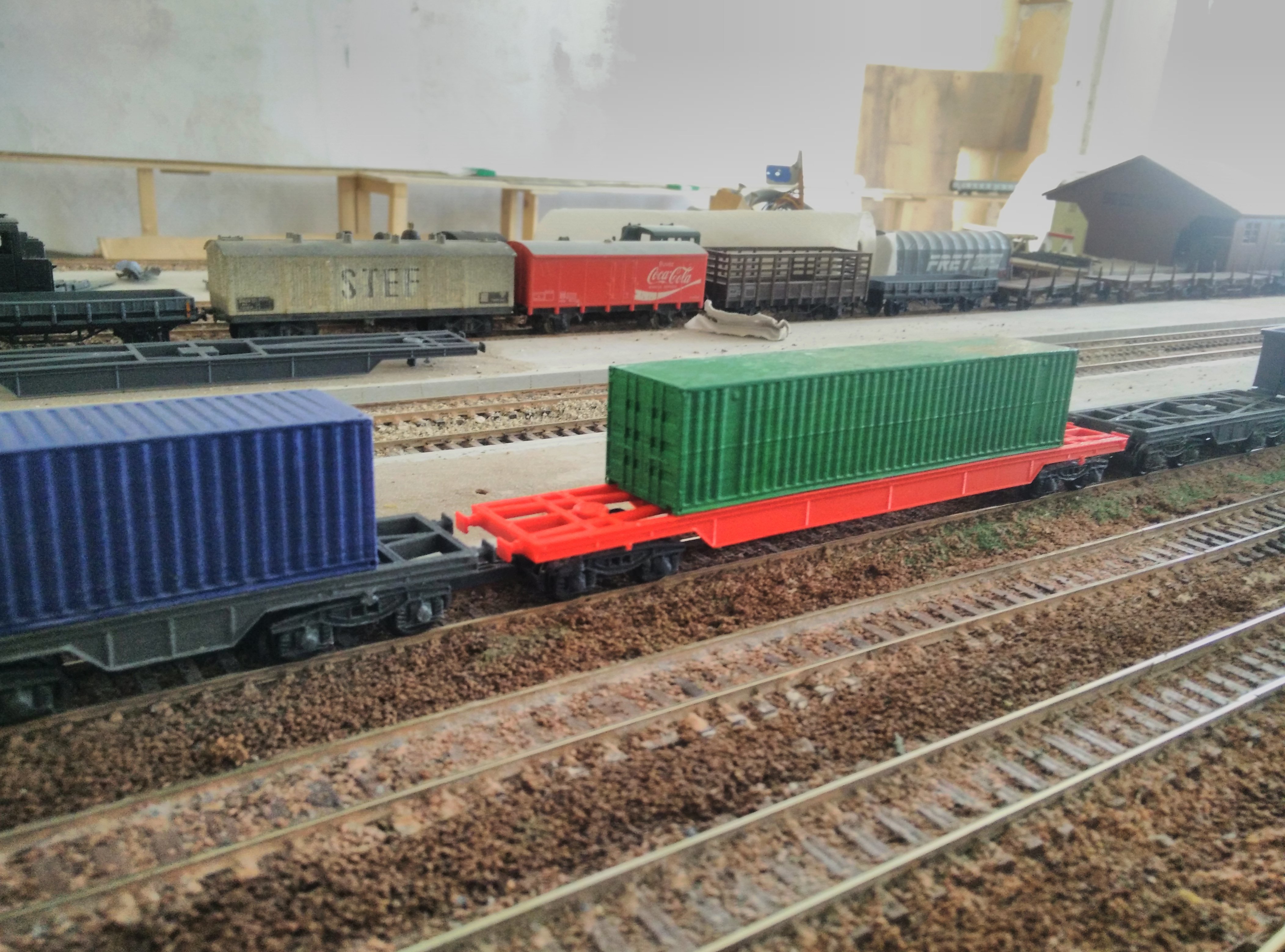 🚆 TRAIN: Long container wagon HO 1:87・ 3D File for ・Cults