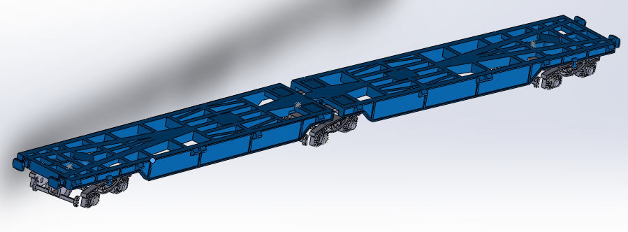 3D file TRAIN: Articulated Container Wagon HO 1:87 🚆 ・Template to ...