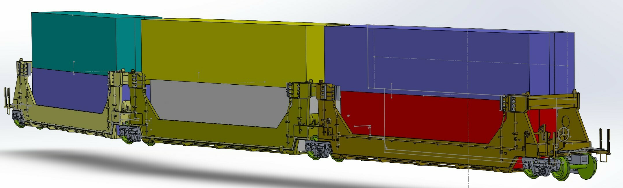 🚆 TRAIN: Twin-stack car, HO 1:87・ 3D File for ・Cults