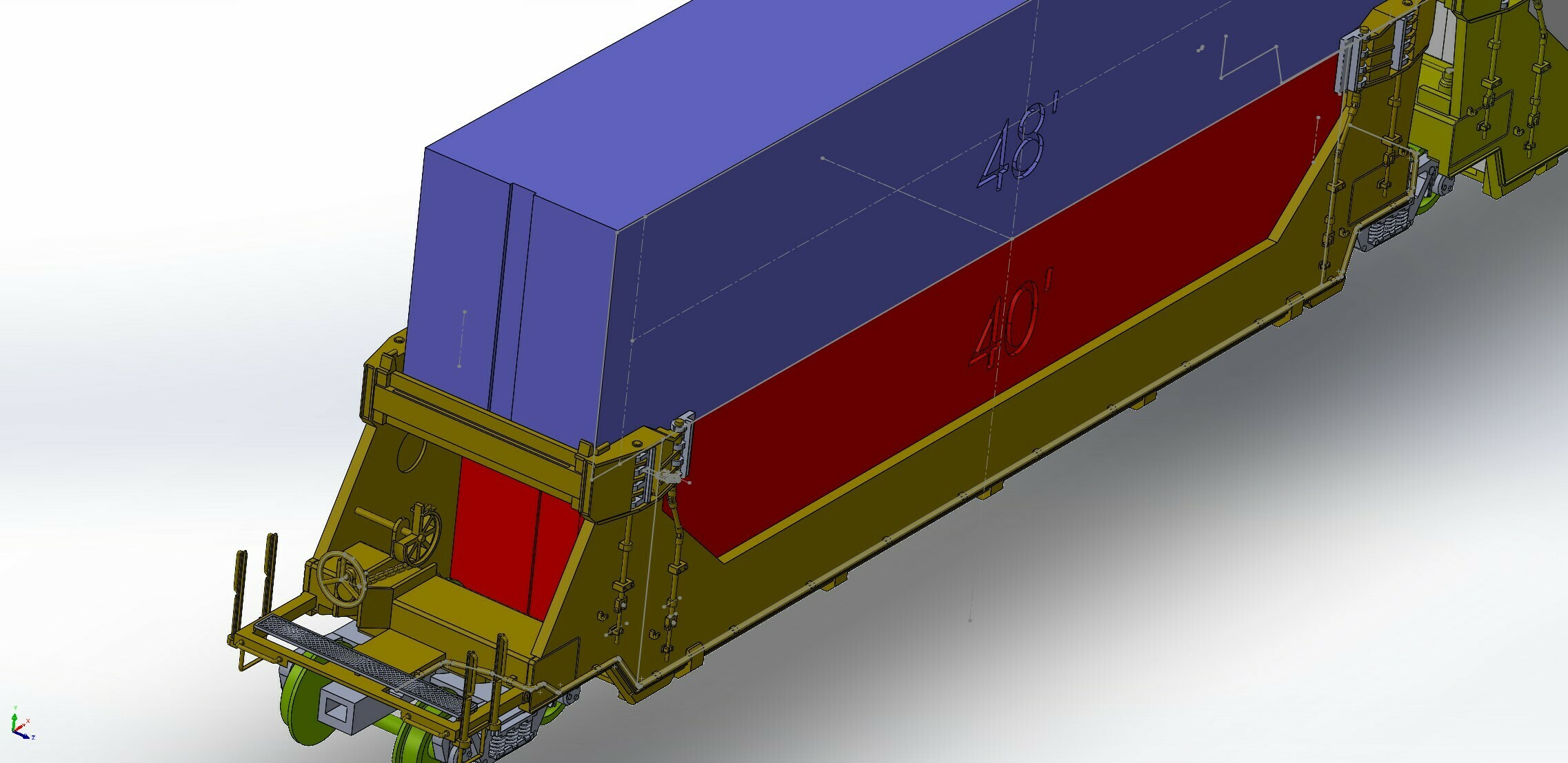 🚆 TRAIN: Twin-stack car, HO 1:87・ 3D File for ・Cults
