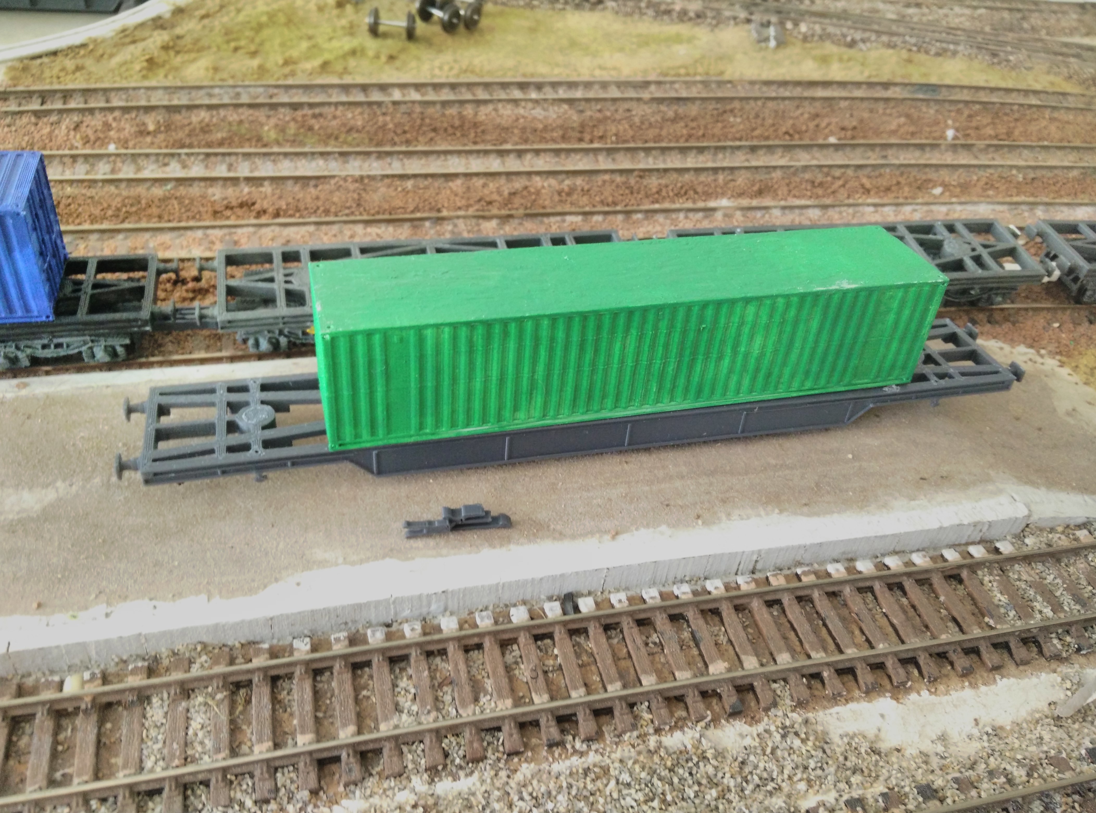 🚆 TRAIN: Long container wagon HO 1:87・ 3D File for ・Cults