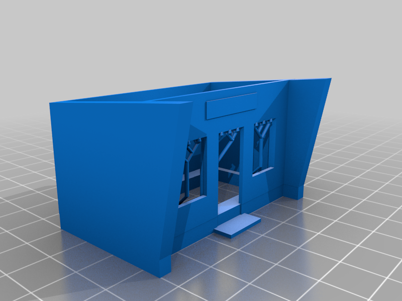 Free STL file H0 TT Building Train station Bf Neuendorf without roof ...