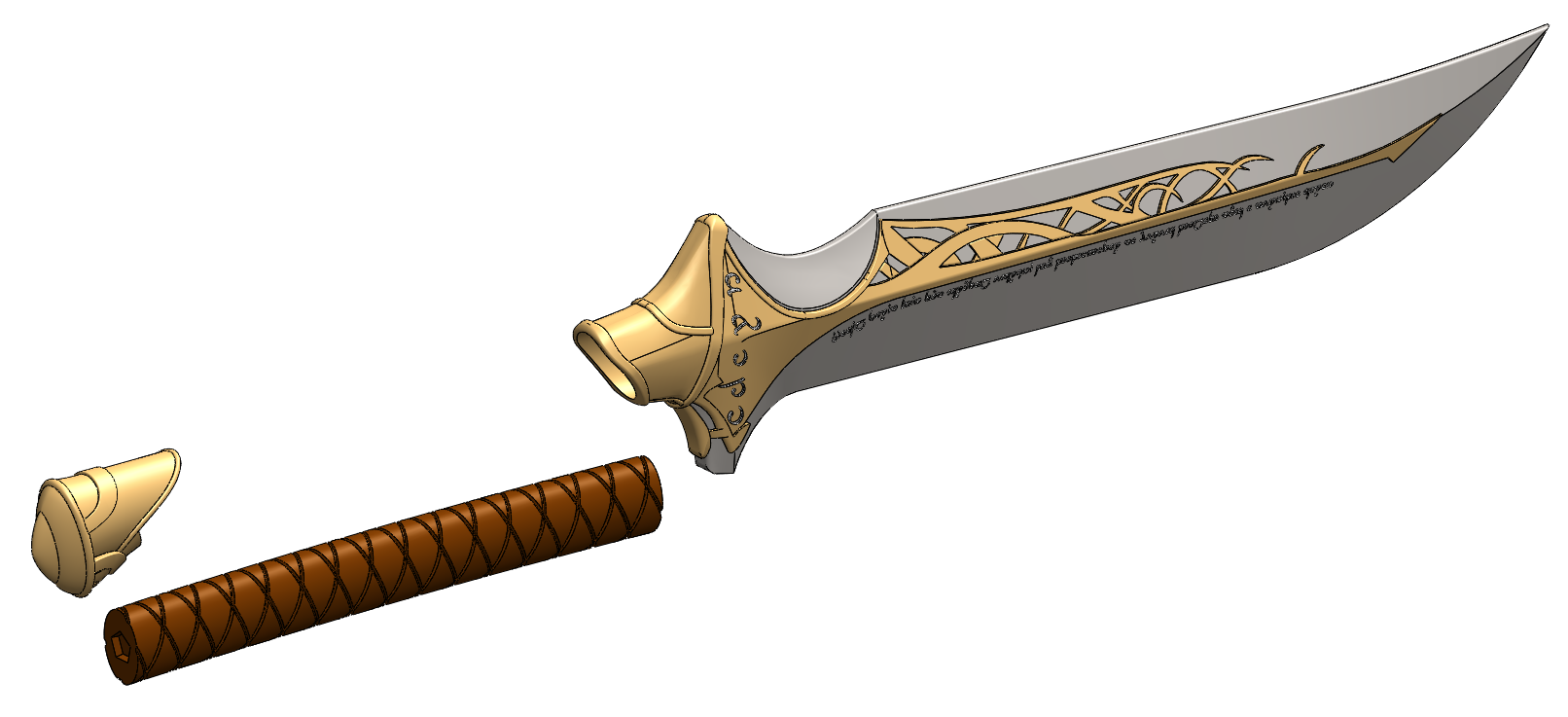 🗡️ Acharn - Celebrimbor dagger・ STL File for ・Cults