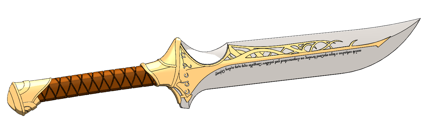 🗡️ Acharn - Celebrimbor dagger・ STL File for ・Cults