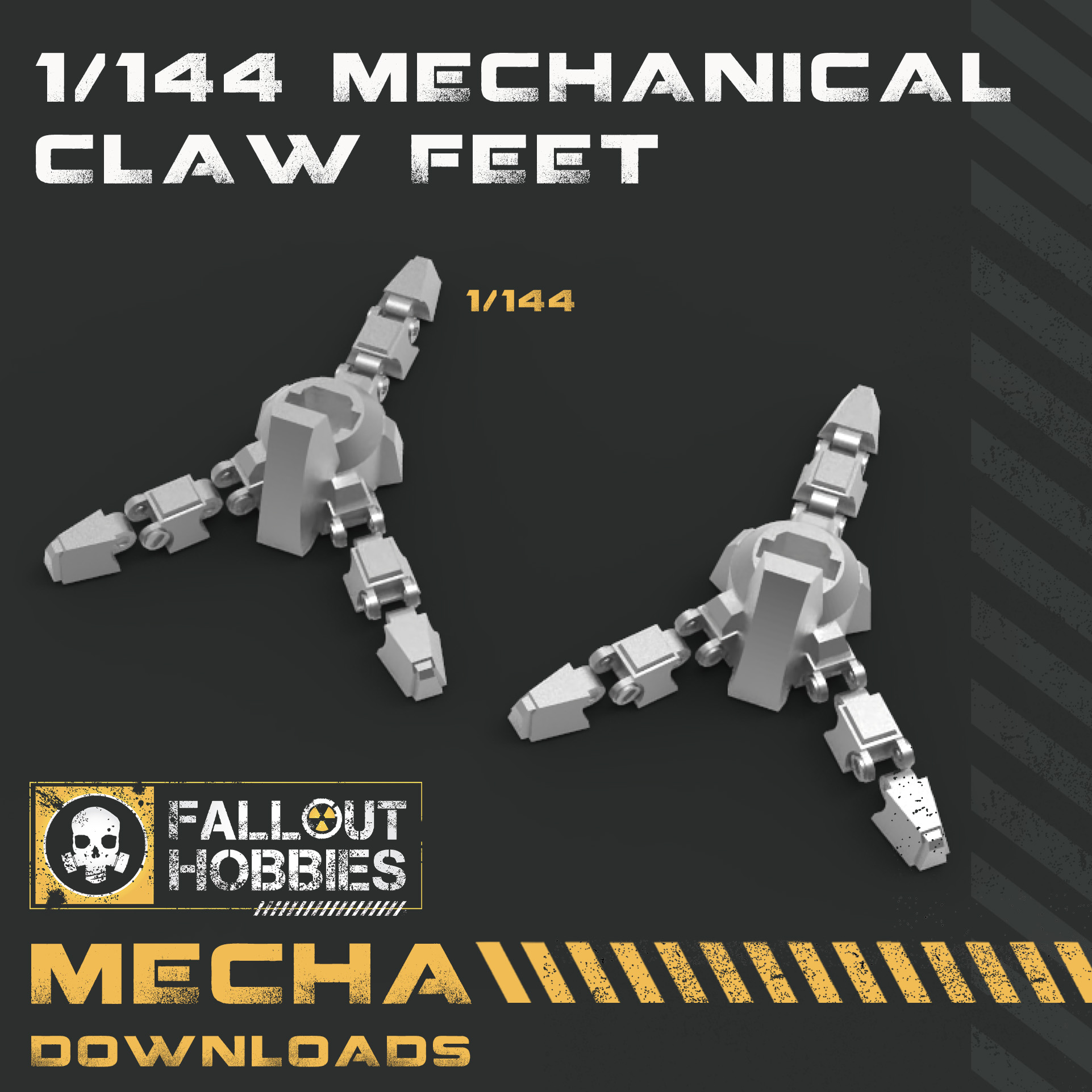 3D file 1/144 Mecha Claw Feet Conversion 🦶 ・3D print design to download ...