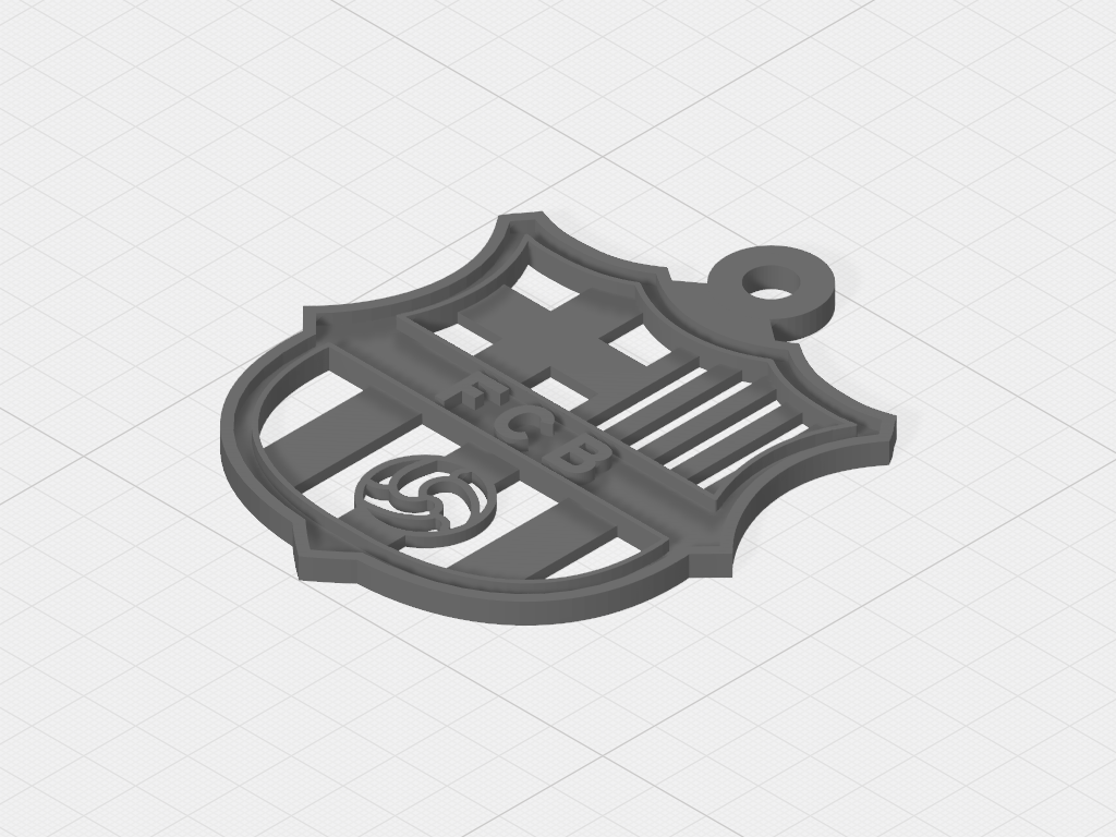 STL file Premium Barcelona Logo Keyring 🗝️ ・3D printing template to ...